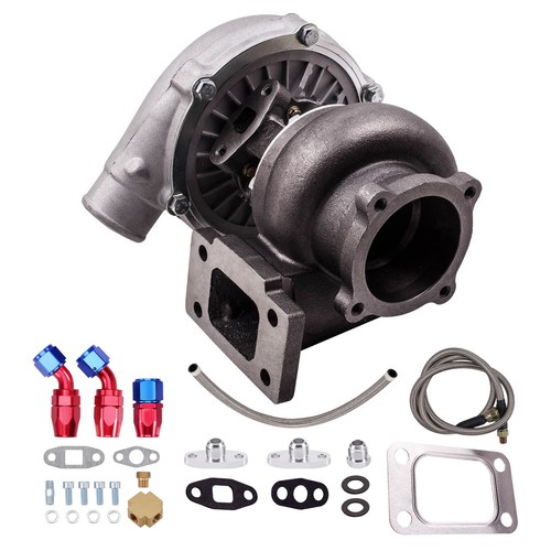 GT30 GT3037 GT3076 Turbo Turbocharger T3 + Oil Drain Return FEED Line ...
