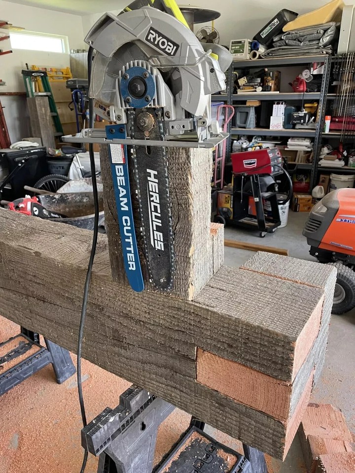 12" Beam Cutter Circular Saw Blade Chainsaw Bar Beam Cutter Attachment ...