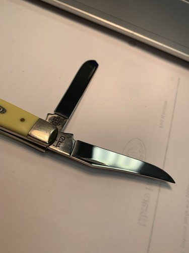 CASE XX KNIVES YELLOW SYNTHETIC MINI TRAPPER SS 3207 SS 2 X POCKET ...