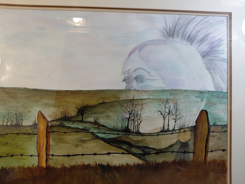 Woolley (1983) Native-Inspired Watercolor 30×25 Frame Gary R. Lucy ...