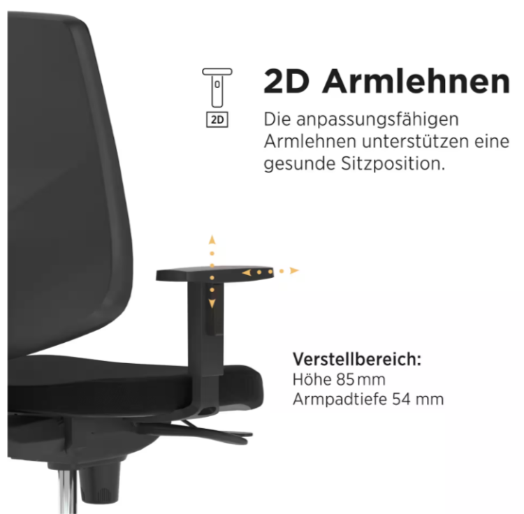 Nowy Styl Bürostuhl NEXTER Schwarz (WNXT002-00000026) 110 kg 2D ...
