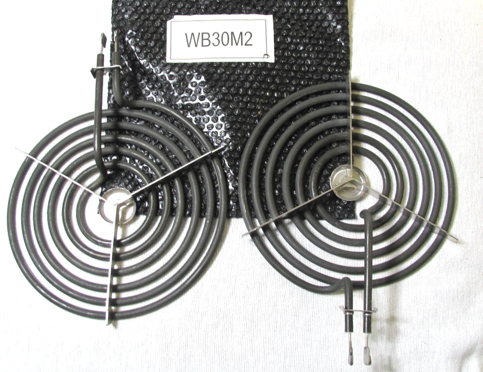 PaIR (2) Burner Elements 8 Inch f WB30M2 Range Surface Units 6 turns ...