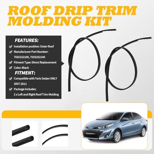 75551-52160 75552-52140 2PCS Roof Drip Trim Molding Kit Left and Right ...
