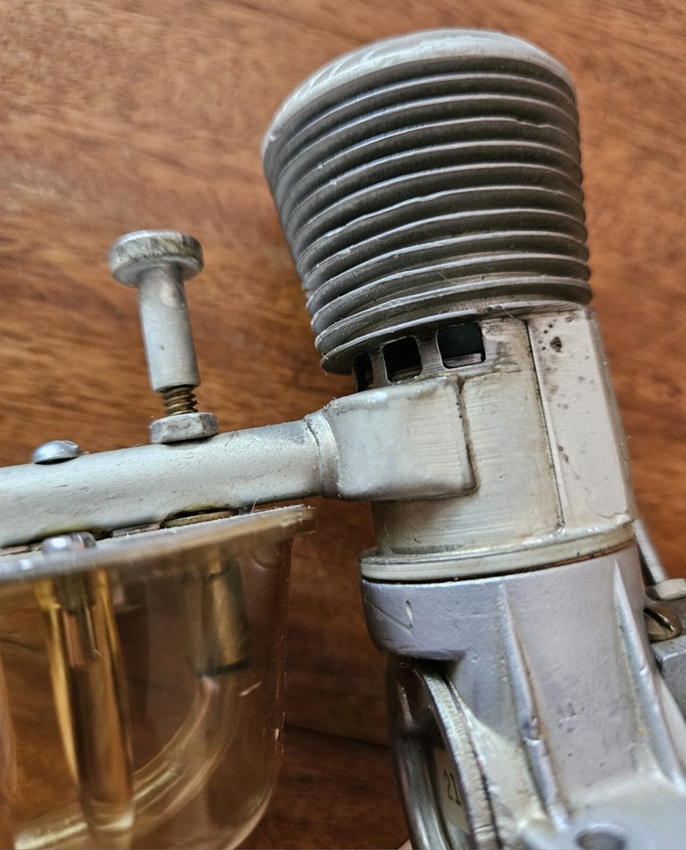 Vtg Antique Bunch Mighty Midget Model Airplane Engine Piston Moves w ...