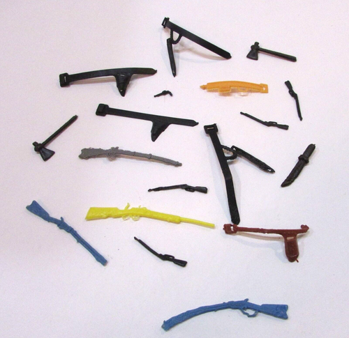 Group Miniature Toy Plastic Cowboy Indian Set Sword Knife Rifle Pistol ...