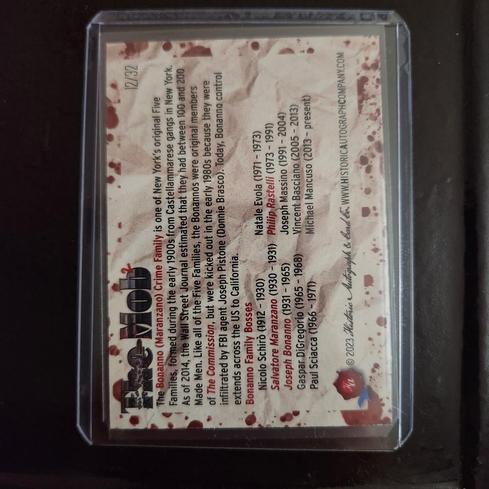 2023 historic autographs the mob Bonanno Family 👑 | eBay