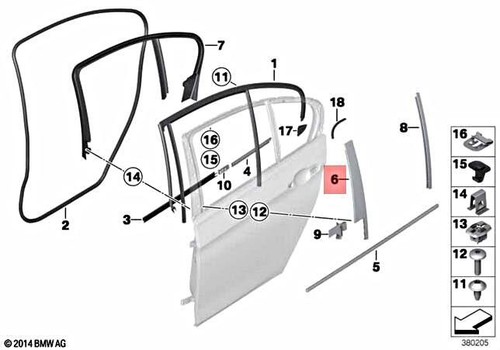 Genuine BMW Hybrid 3 M3 F30 F31 F35 Finisher B-Pillar Outer Left ...