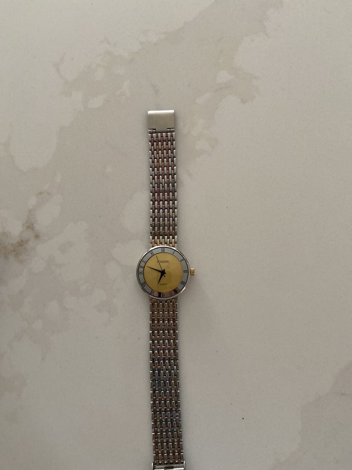 Vintage Fondini Unisex Dual Gold Tone Roman Dial Quartz Watch New ...