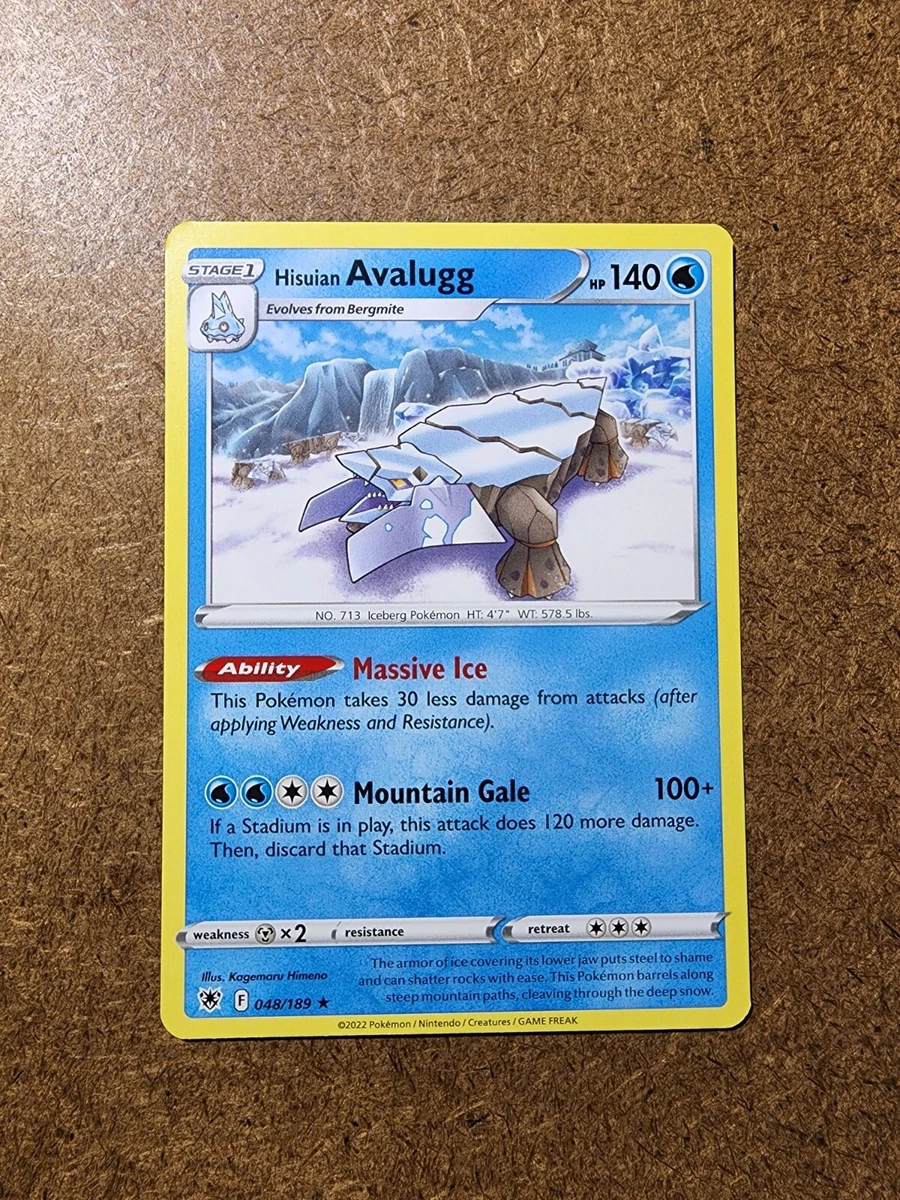 Avalugg Pokemon Card
