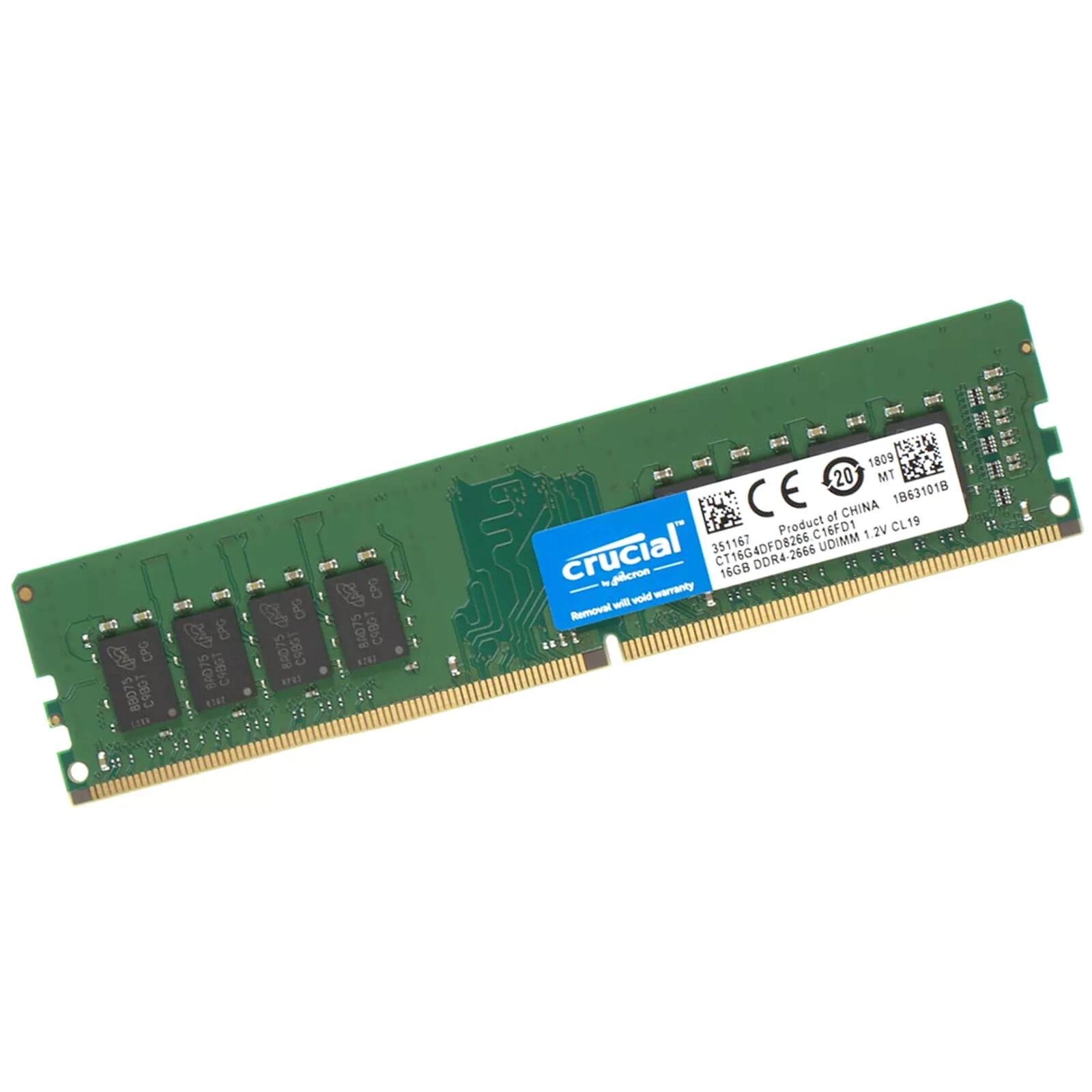 Crucial 16GB 2666MHz DDR4 UDIMM RAM PC4-21300 Desktop Memory 2Rx8 ...