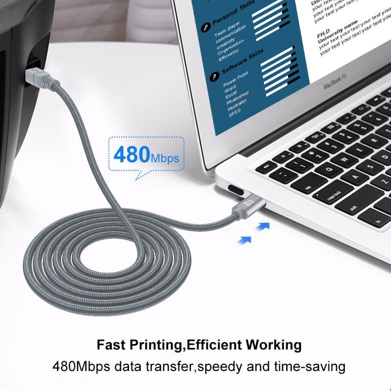 USB Type-C to Printer Cable High Speed Printer USB B 2.0 Midi Interface ...