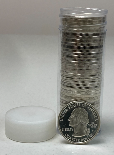 $10 roll of 40 United States proof 90% silver Washington quarters, FREE ...