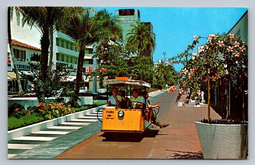 Postcard Florida Miami Beach Lincoln Mall Tram Chrome 1978 C110 | eBay