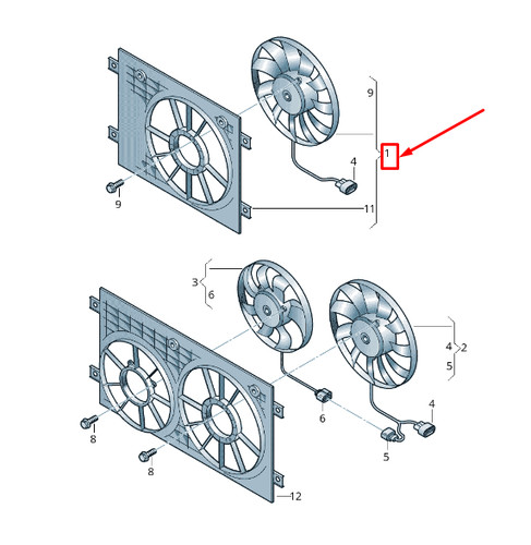 NEW VW AMAROK 2H ENGINE RADIATOR FAN 2H0121203K ORIGINAL NO DUTY TO 🇺🇸 ...