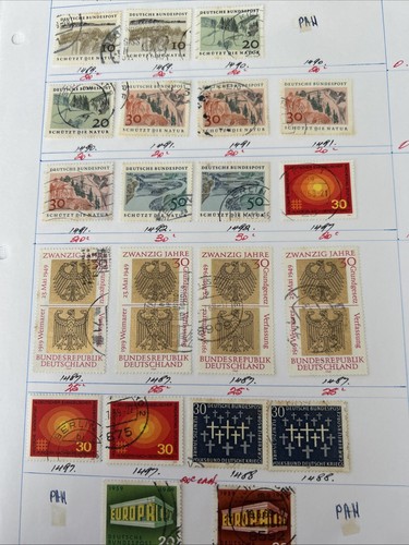 German stamps 25 old album pages total 525 stamps lovely collection | eBay