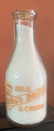 Vintage King's Dairy Corning NY TRPQ War Slogan Milk Bottle - Pyro ...