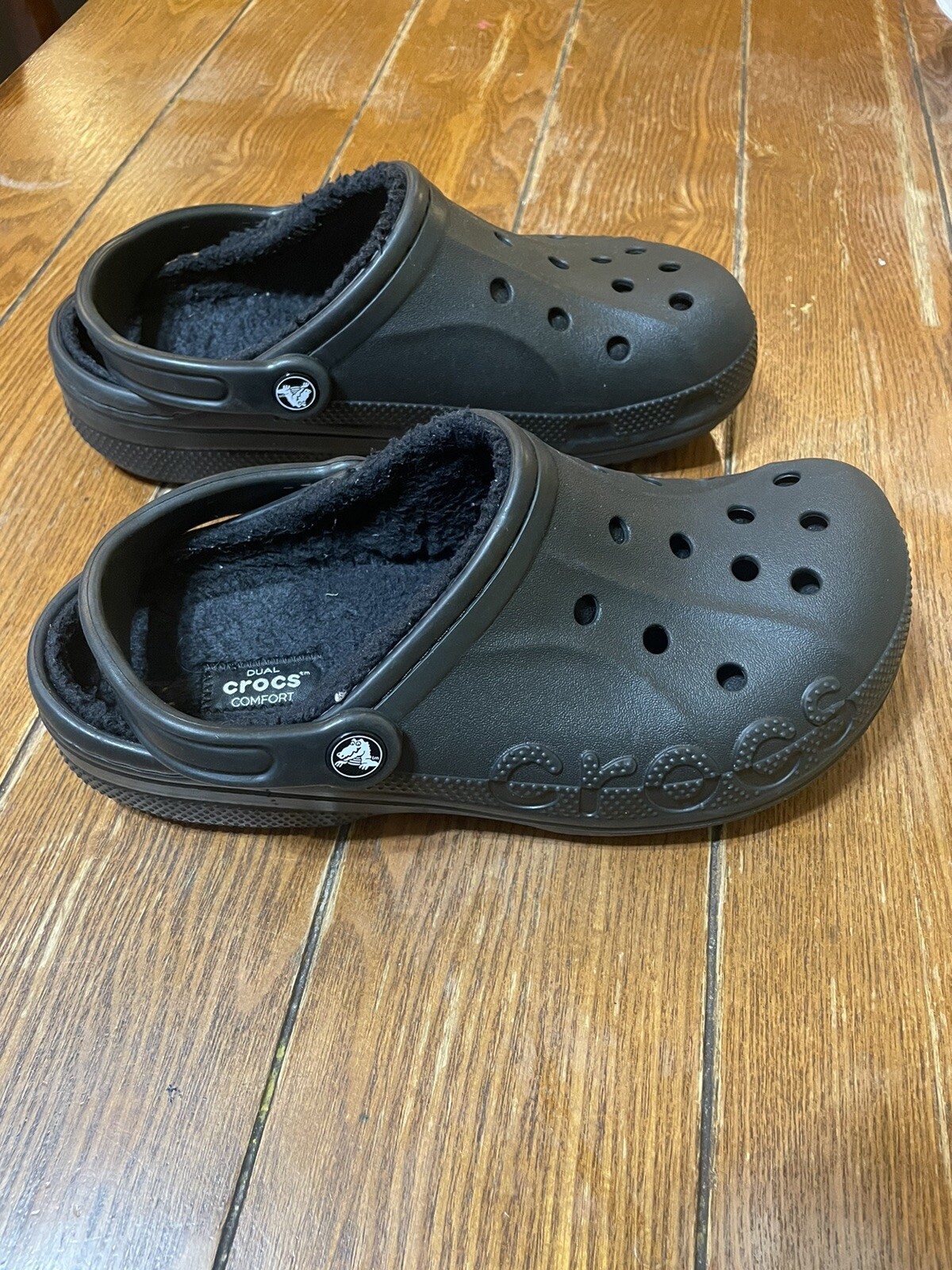 Crocs Faux Fur Lined Dual Comfort Clog black Mens Siz… - Gem