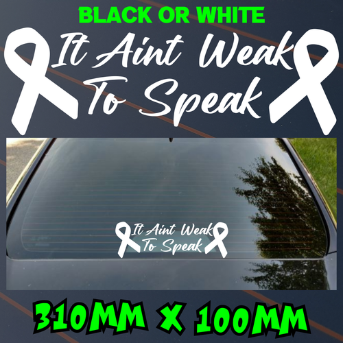It Aint Weak To Speak Sticker Car Decal Mental Health Matter Awareness ...