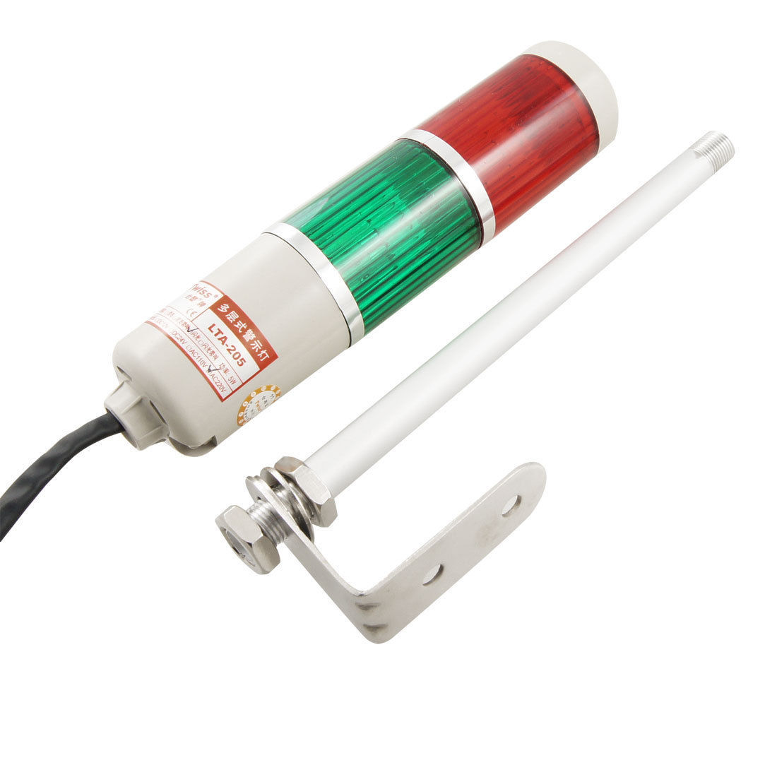 DC 24V Red Green Signal Tower Lamp Industrial Warning Stack Light | eBay