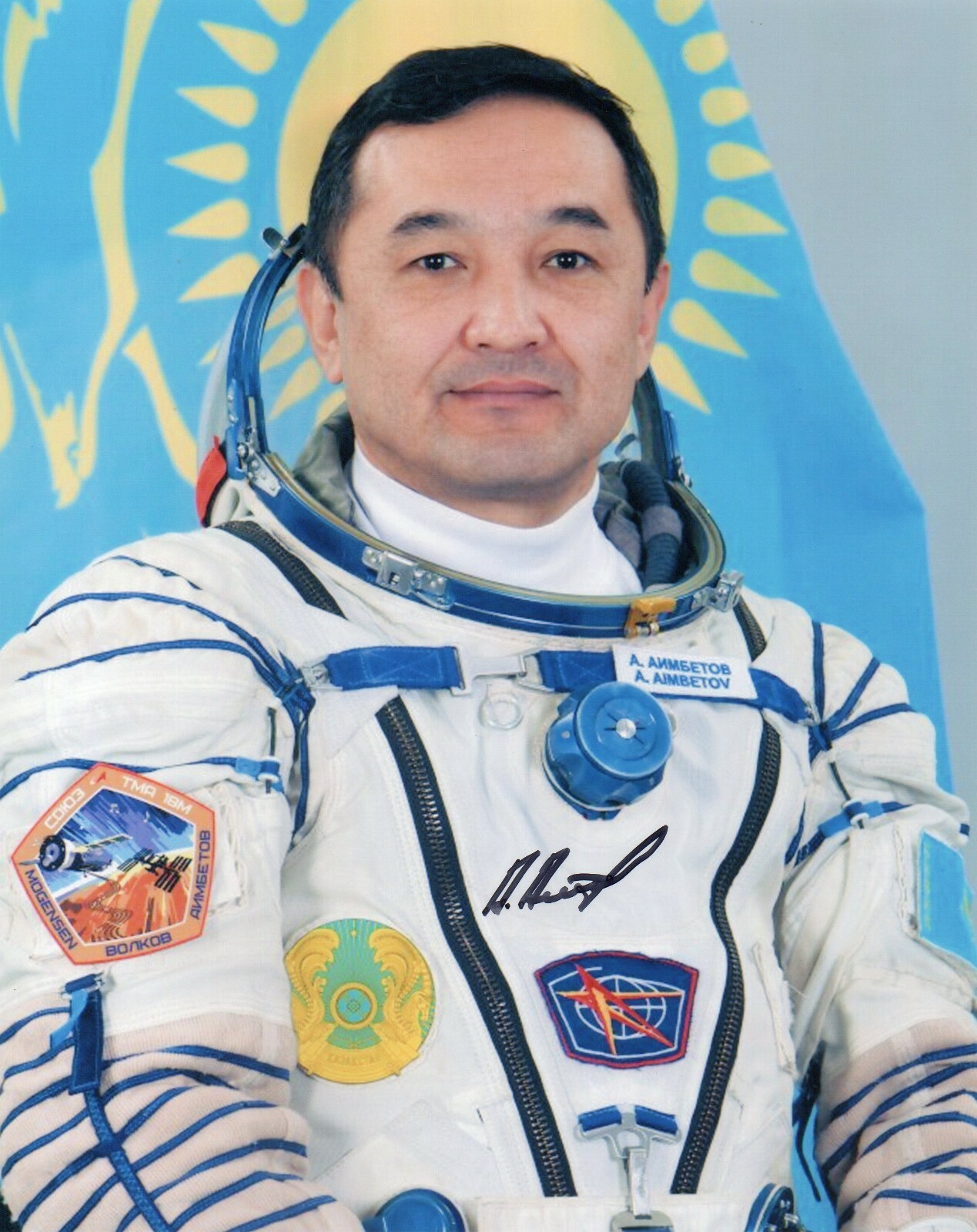 8x10 Original Autographed Photo of Kazakh Cosmonaut Aidyn Aimbetov | eBay
