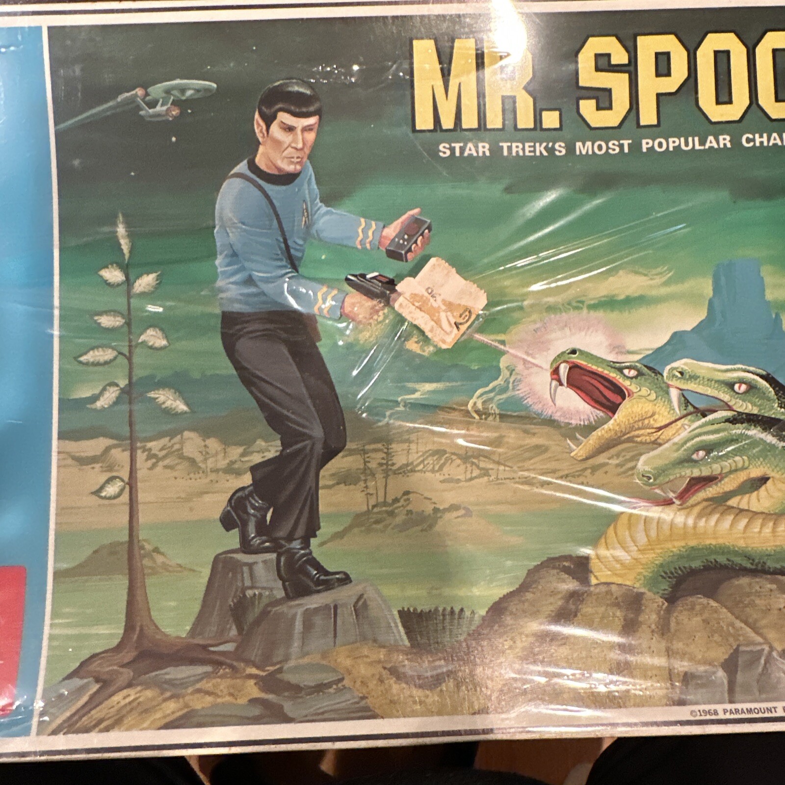 1968 AMT STAR TREK MR SPOCK MODEL KIT Landscape BOX Sealed New Original ...