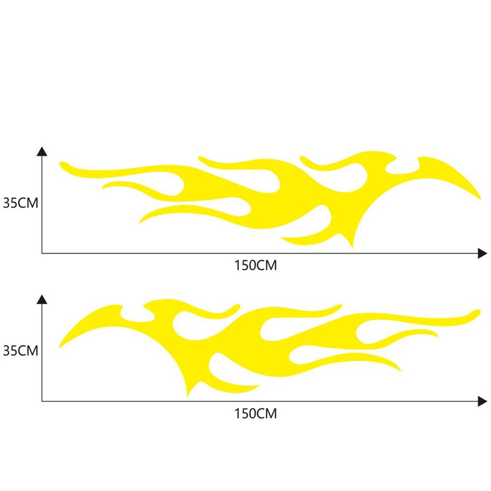 Flame Racing Stripes Styling Stickers Decal Graphics For Car SUV Truck ...