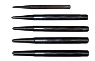 5pc Hole Center Punch Kit Set for Steel, Wood-1/16", 1/8", 5/32", 3/16 ...