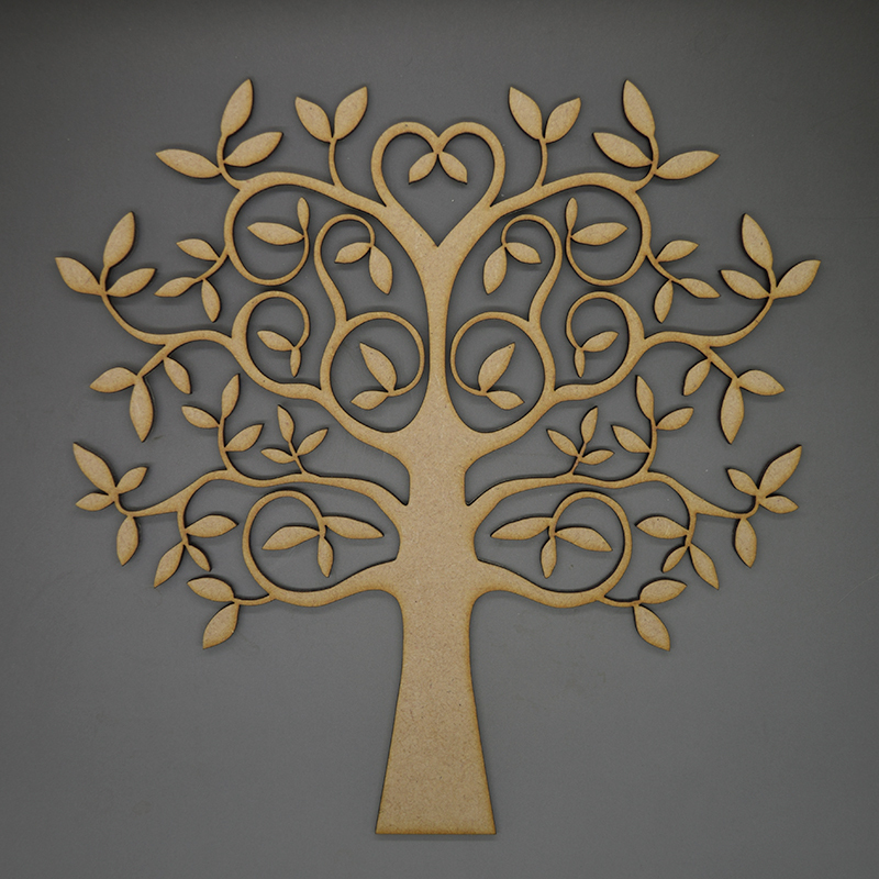 2 x Wooden MDF Tree Shape blank, Family Tree, Wedding, Crafting - FREE ...