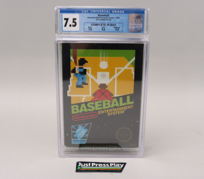 Baseball Nintendo NES CIB Complete 1988 Black Box w/Manual CGC 7.5 w/9. ...