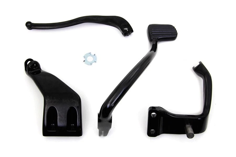 Black Further Forward Mid Control Kit fits Harley Davidson V-Twin 22 ...
