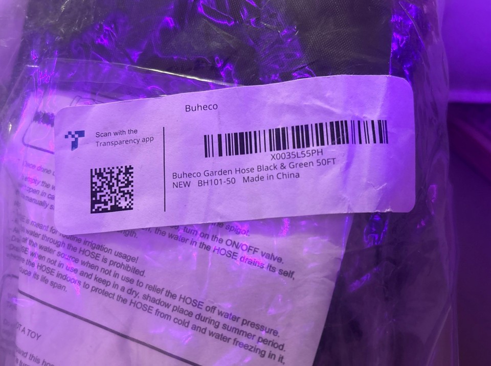 Buheco Garden Hose Black and Green 50FT Water Hose with Swivel Grip | eBay