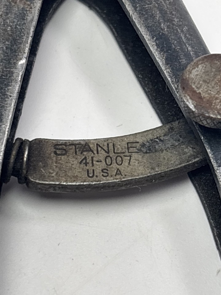 Vintage Black Stanley 41-007 Divider Compass Machinist Carpenter Tool ...