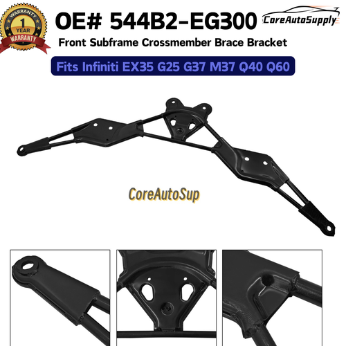 Front Subframe Crossmember Brace Bracket Fit Infiniti Ex35 G25 M37 G37 ...