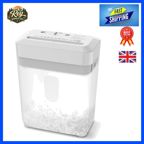 Efficient 6-Sheet Paper Shredder for Home and Small Office Use - White ...