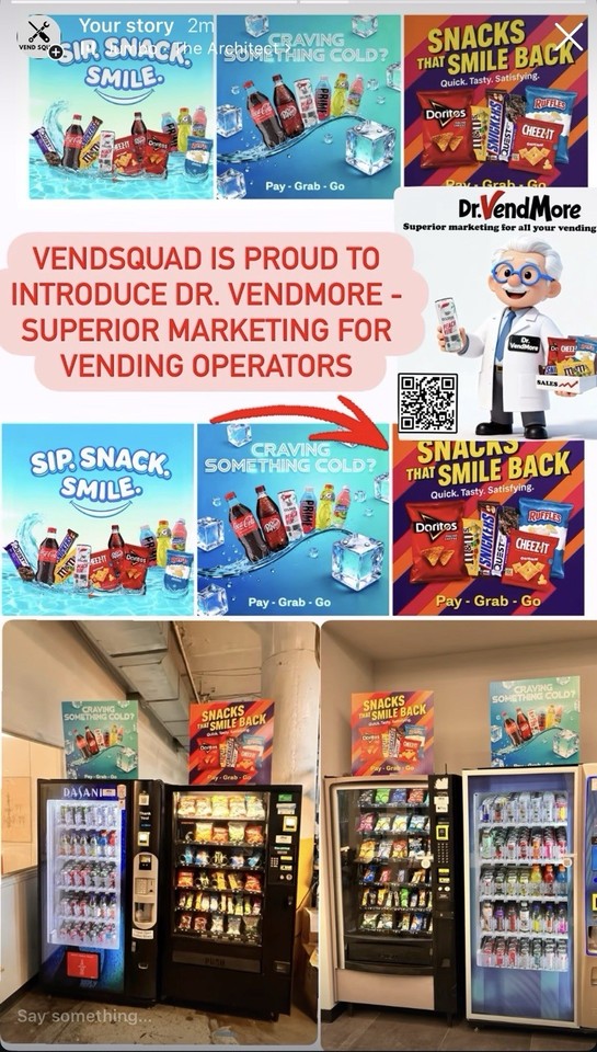 Vending Machine Marketing Signs - Soda / Snack /Combo- | eBay