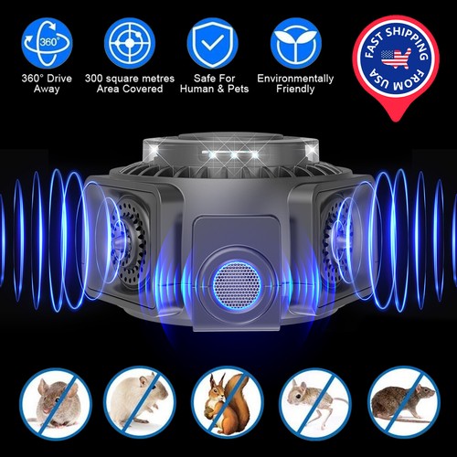 For Ultrasonic Mouse Repellent Squirrel Repeller Rodent Detector Rat ...