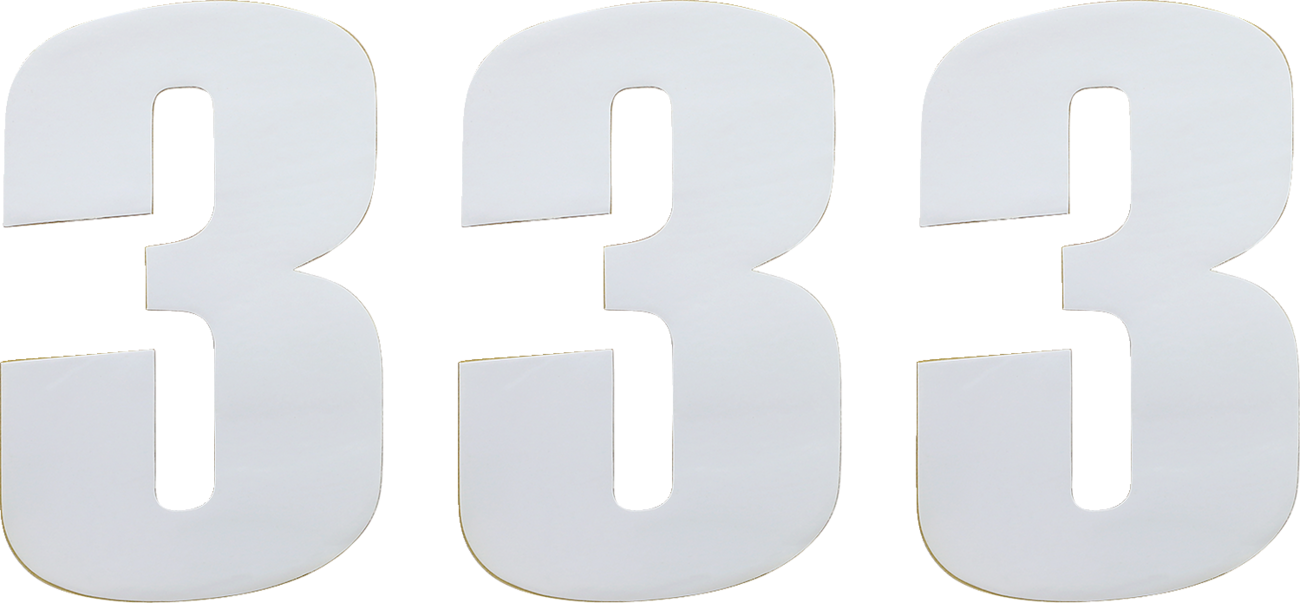 MOOSE RACING - 80103 - Race Number 3 - White - 6" | eBay