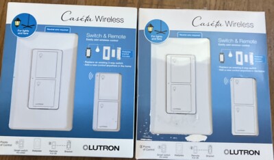 Lutron P-PKG1WS-WH Caseta Smart Switch Kit with Remote - White Total 2 ...