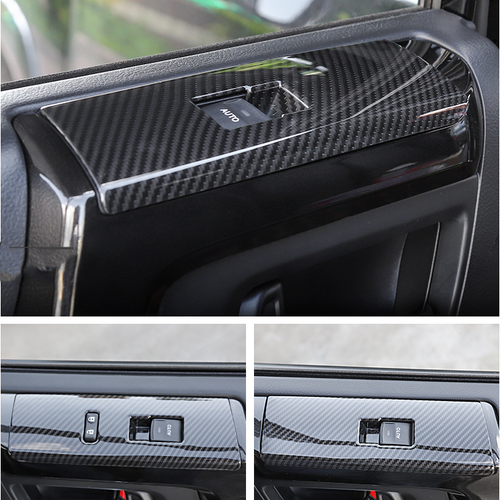 For 2014-2022 Toyota 4Runner Window Switch Panel Cover Set Carbon Fiber ...