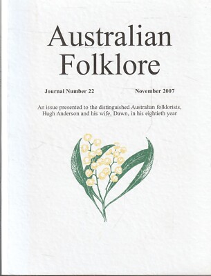 AUSTRALIAN FOLKLORE JOURNAL # 22 , NOVEMBER 2007 | eBay Australia