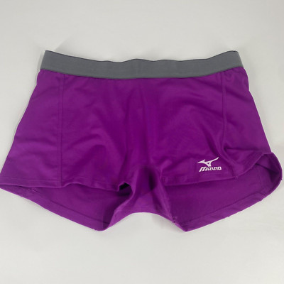 Mizuno Womens Purple Volleyball Flat Front Low Rider Shorts Size L NWT ...