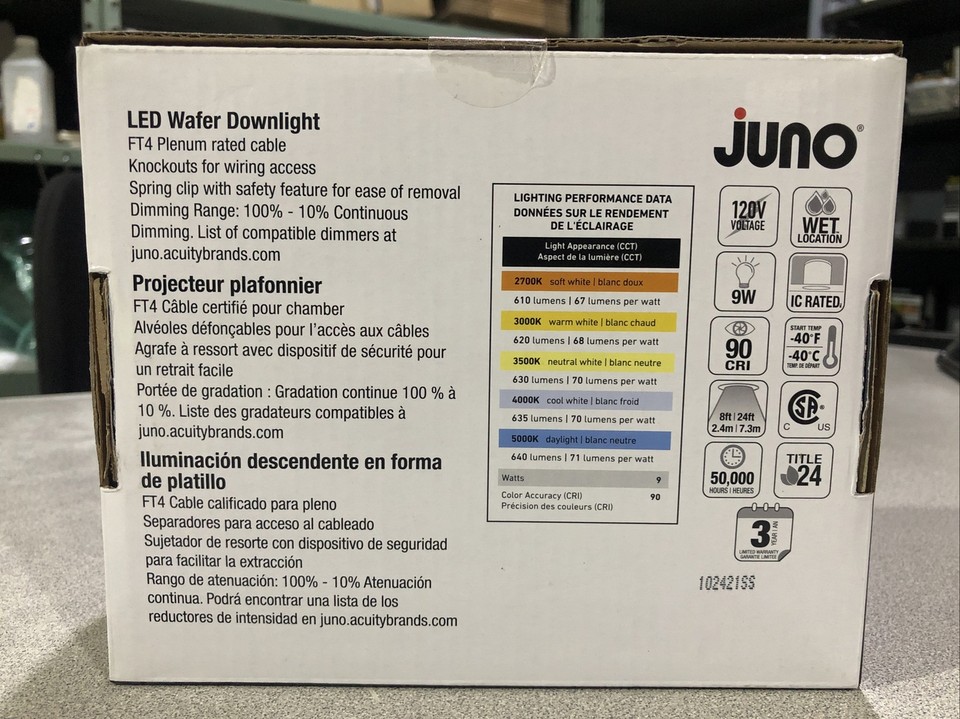 Juno 4 in. Selectable CCT Ultra Slim Canless LED Black Recessed Light ...