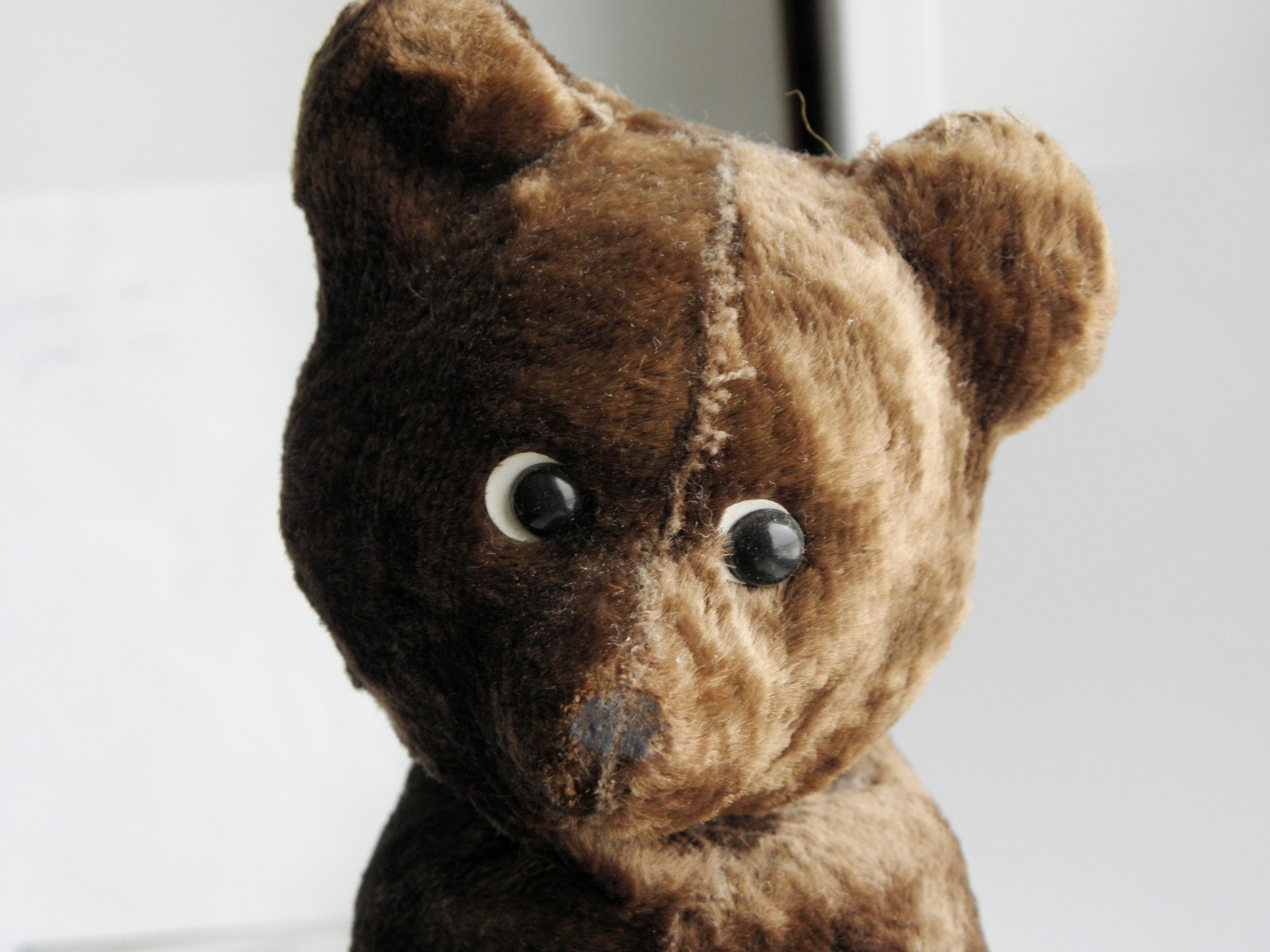 RARE Soviet Vintage wind-up Mechanical toy Plush Bear mixing honey in a ...