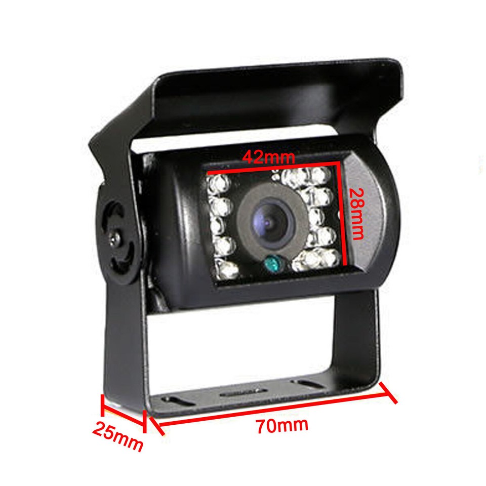 7" QUAD SPLIT MONITOR SCREEN 4x REAR VIEW BACKUP CCD CAMERA SYSTEM FOR ...