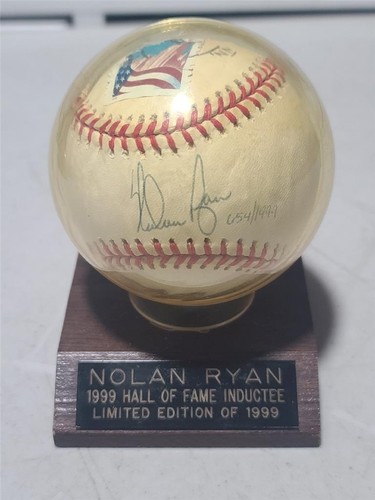 Signed / Autographed Nolan Ryan 1999 Hall of Fame Inductee Baseball ...