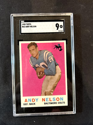 Read description--1959 Topps Football #62 Andy Nelson graded 9 | eBay