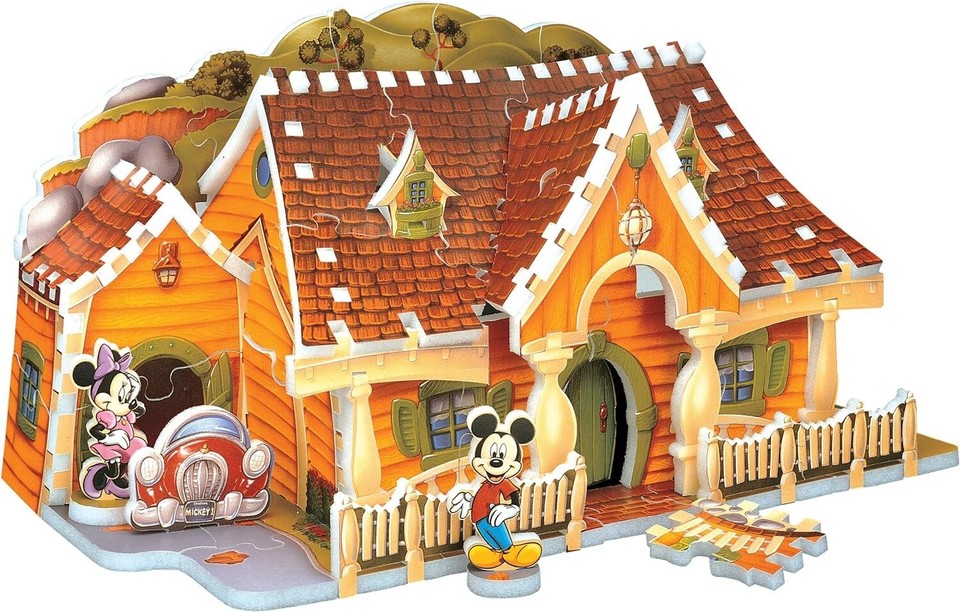 Disney Puzz 3D Mickey Mouse house Puzzle, 70 Piece | eBay