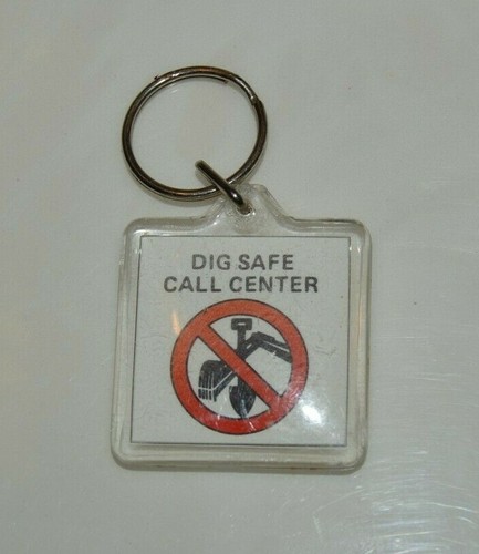 Nice Vintage Plastic Dig Safe Call Center Key Chain MA ME NH VT RI | eBay