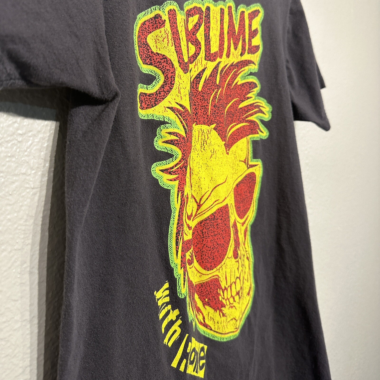 Unisex Faded Black Sublime With Rome Tour Shirt - Sma… - Gem