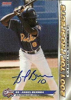 Angel Berroa autographed Baseball Card 2001 Choice #28 Wilmington ...